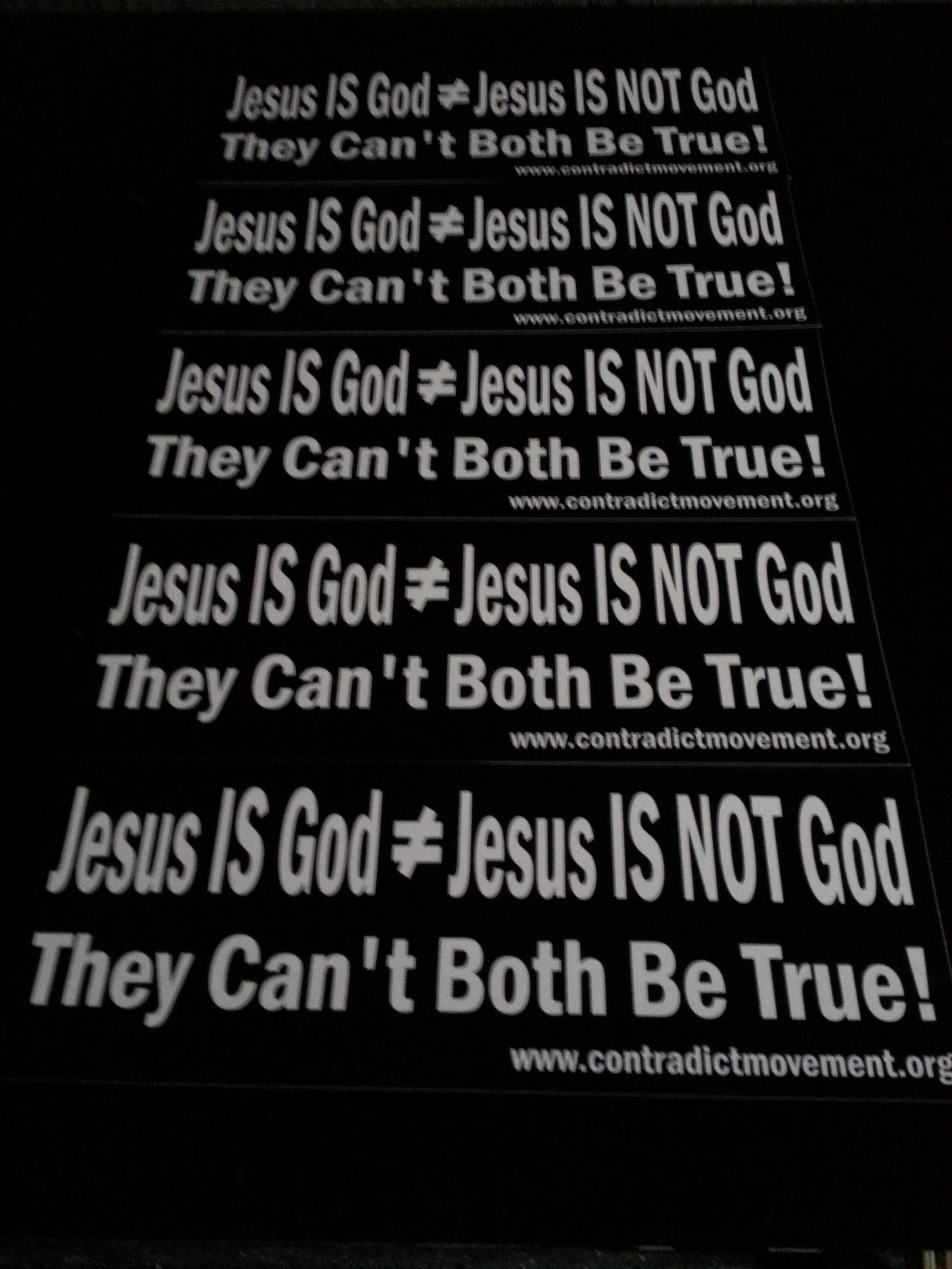 Jesus IS God ≠ Jesus IS NOT God Sticker – Contradict Movement